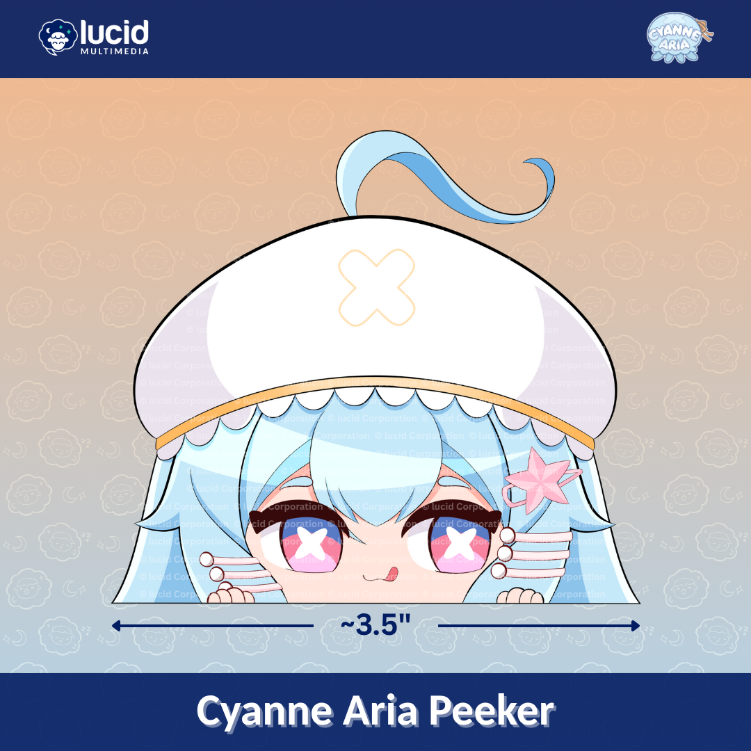 Cyanne Aria Peeker Sticker | lucid Multimedia