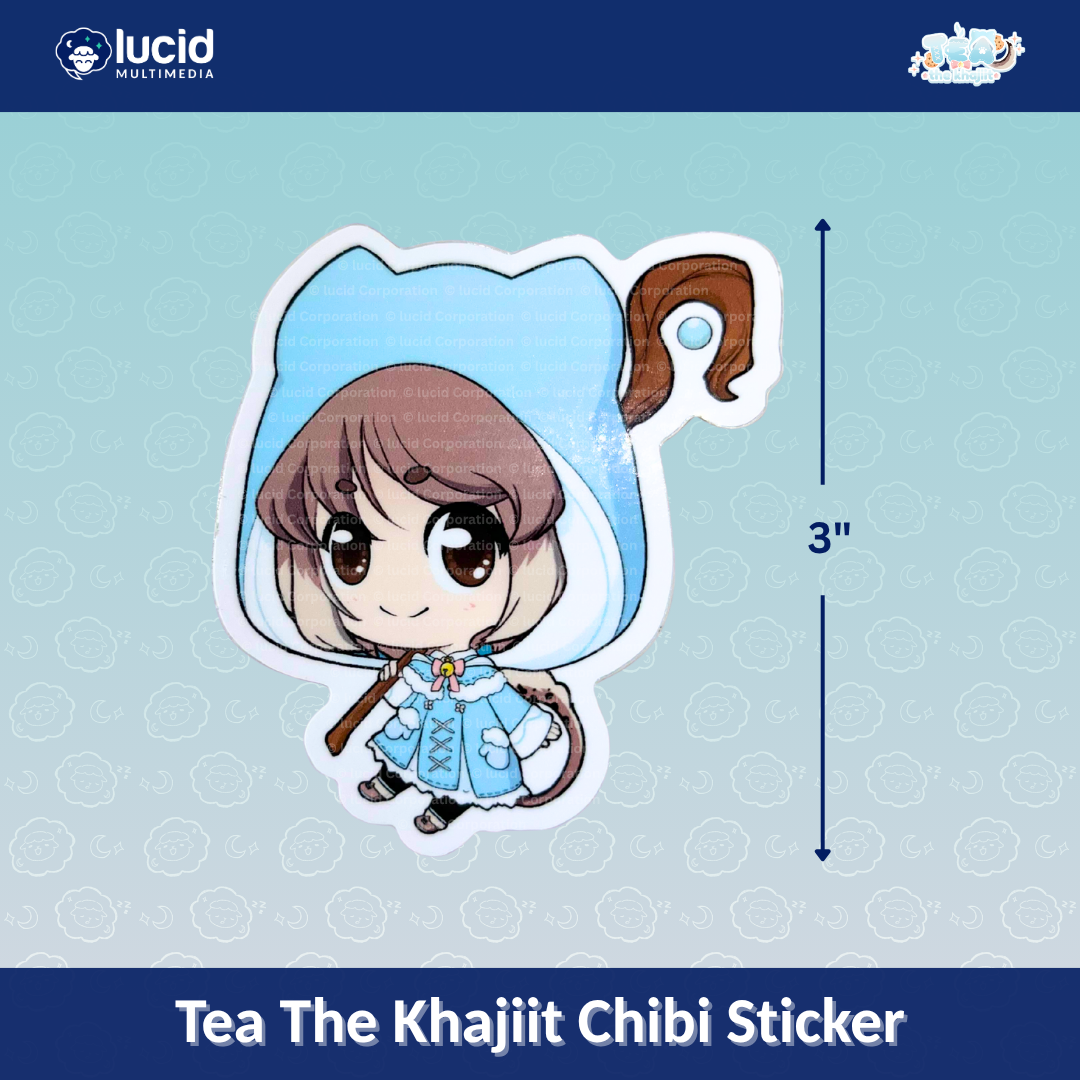 Tea The Khajiit Chibi Sticker | lucid Multimedia